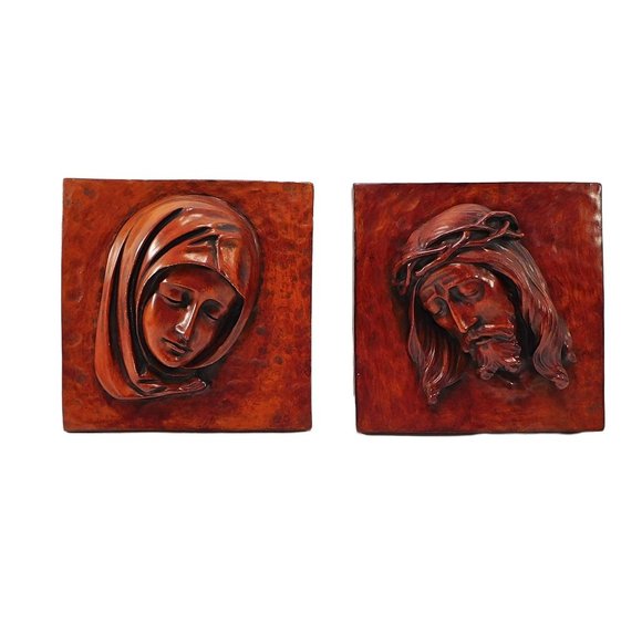 Goldschiedeer | Accents | Vintage Jesus Mary Wall Plaques Decor ...